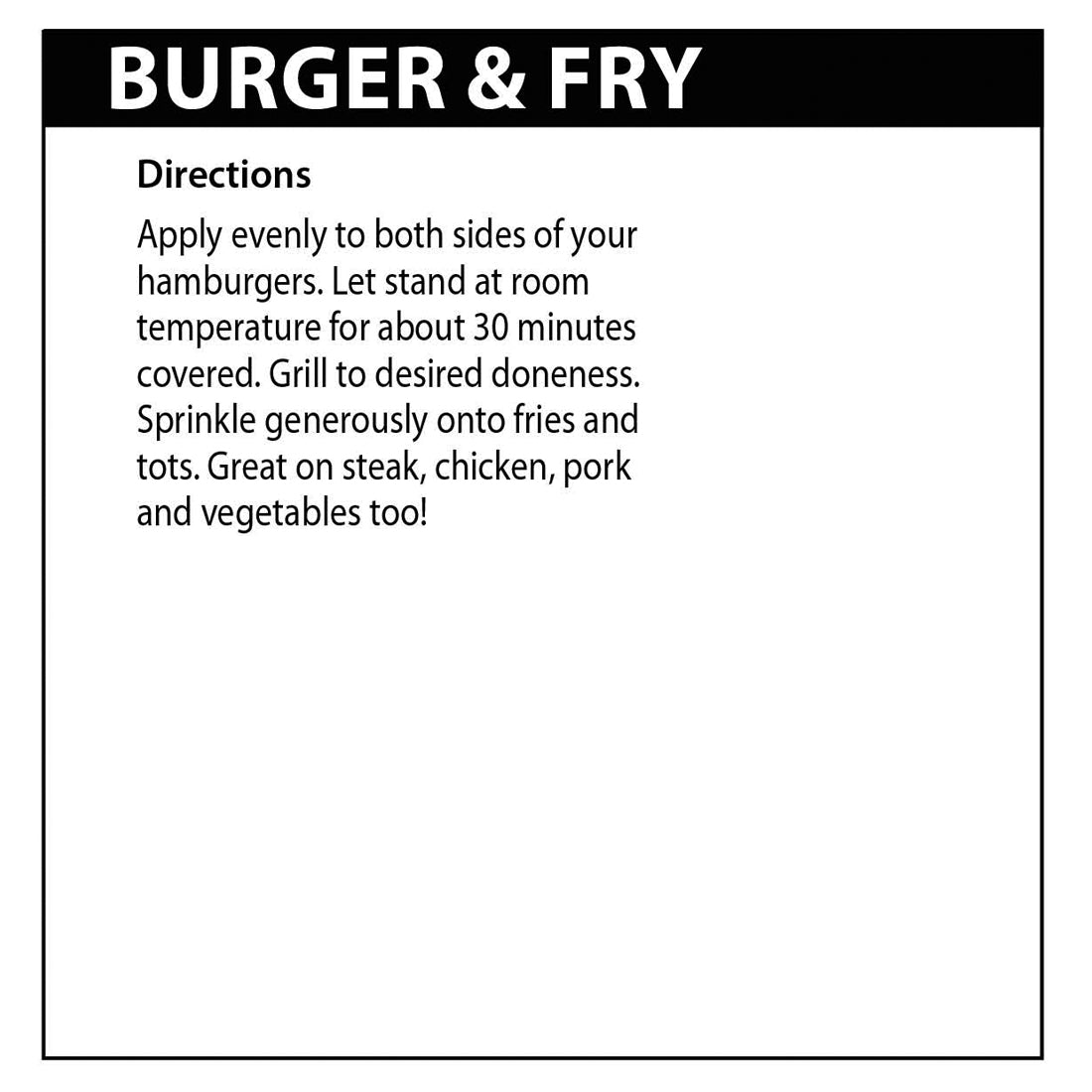 Burger & Fry Seasoning